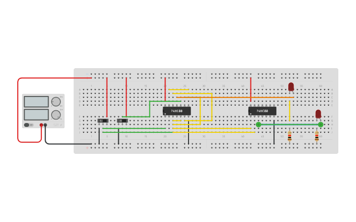 Circuit design half adder using nand gates only | Tinkercad