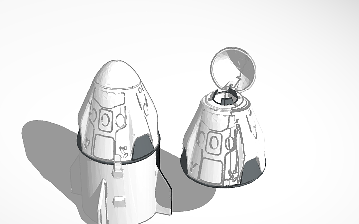 3D design SpaceX Crew Dragon | Tinkercad