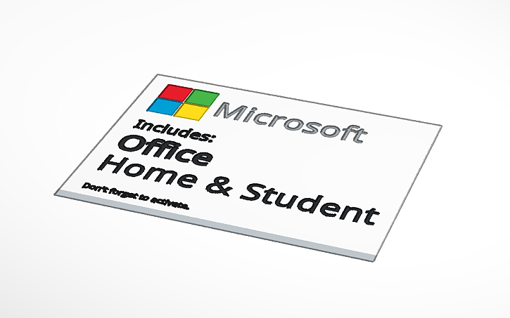 3D design Microsoft Office Sticker | Tinkercad