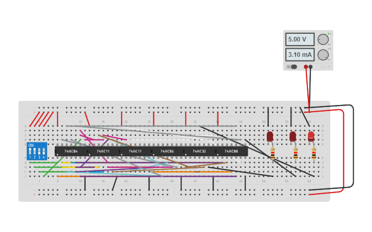 Circuit Design 106119084 2bit Comparator Tinkercad