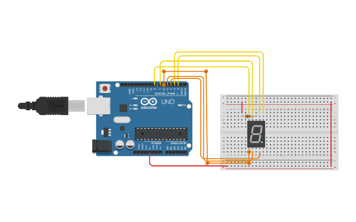 Circuit design 17a_Led 7_segment_display - Tinkercad