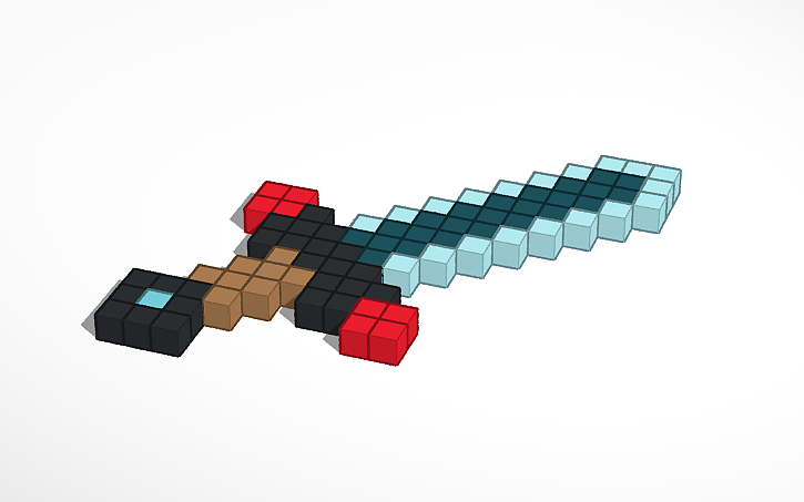 3d Design My Custom Minecraft Sword Tinkercad