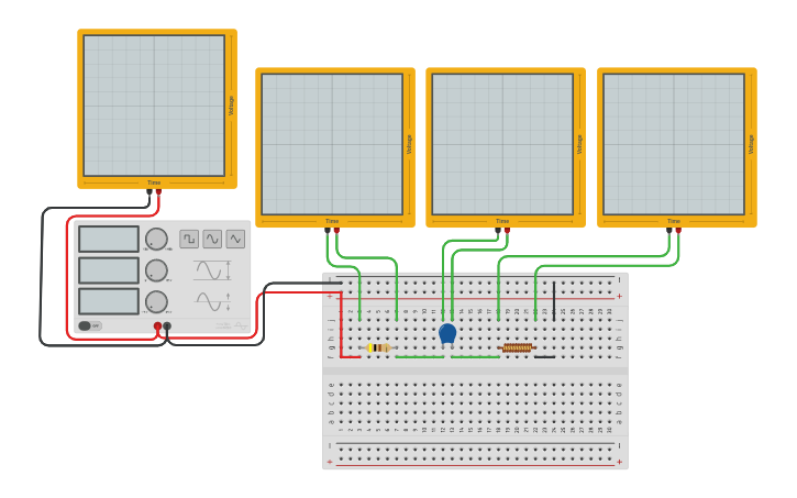 Circuit design Circuito RCL - Tinkercad