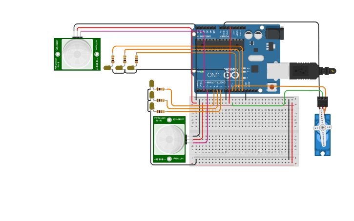 Circuit Design Smart Street Light Complex Tinkercad