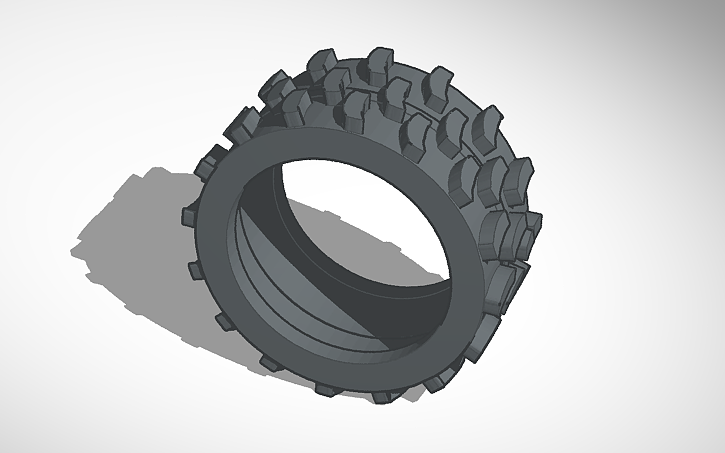 3D design Mud Tires - Tinkercad