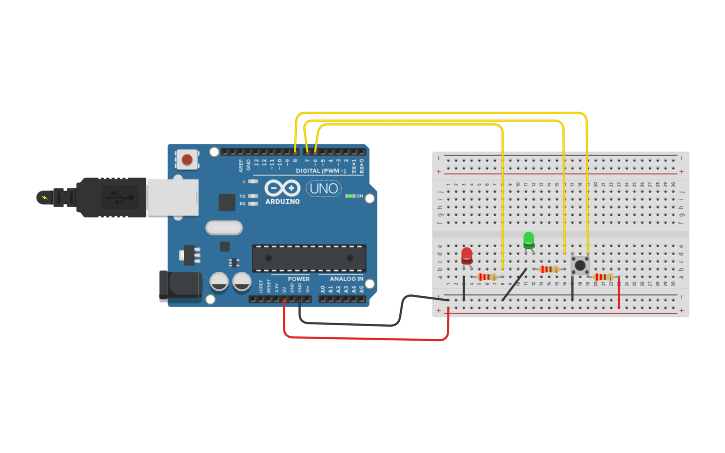 Circuit design TP ARDUINO 2D - Tinkercad