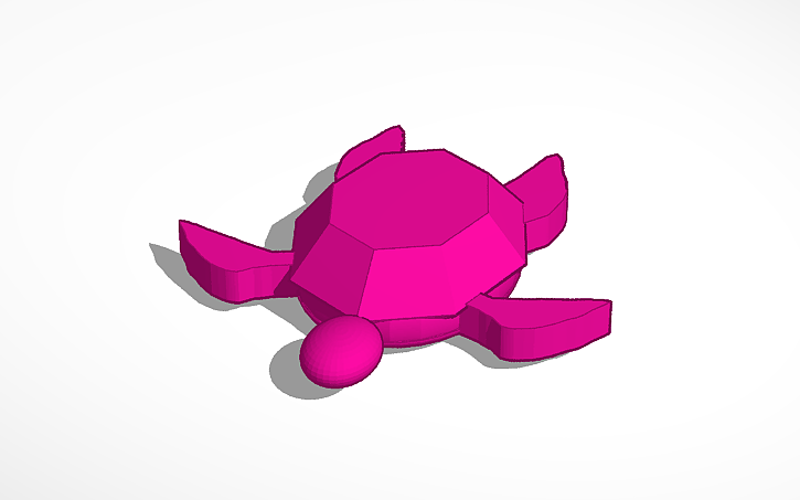 3D design Sea Turtle - Tinkercad