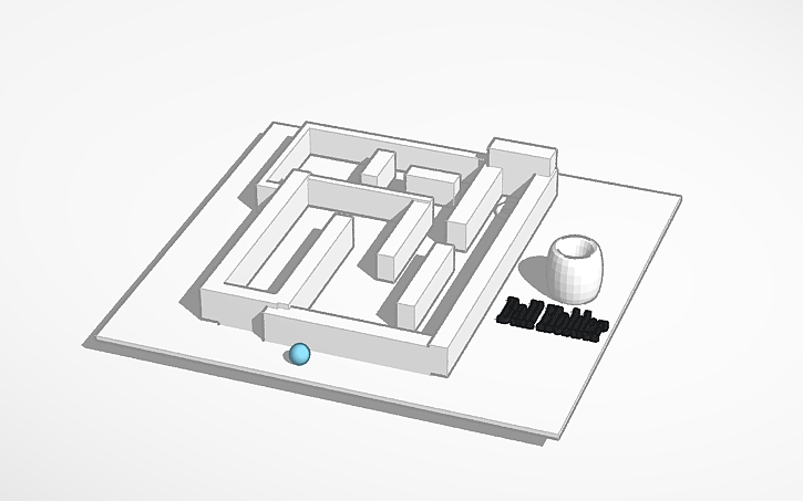 3D design Maze with ball - Tinkercad