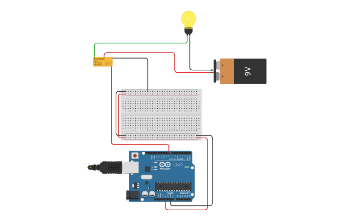 Circuit design Rele - Tinkercad