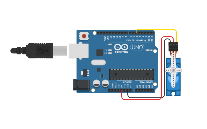 Circuit Design Jornada Da Robótica Conhecendo O Servo Motor Tinkercad