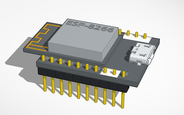 3d Design Esp8266 12s Tinkercad