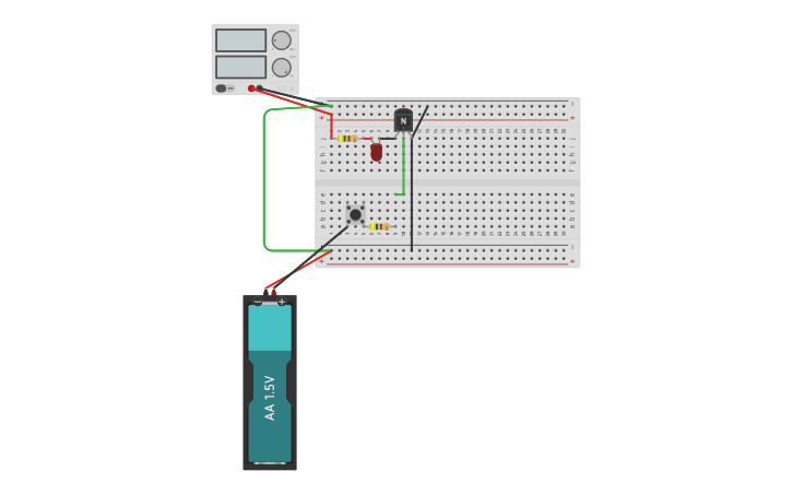Circuit design Circuito led | Tinkercad