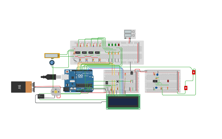 Circuit design Battery Monitoring | Tinkercad
