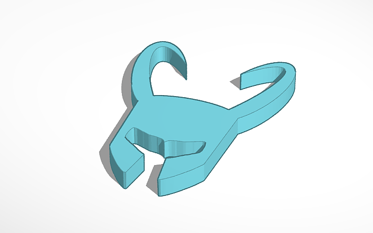 3D design Loki emblem - Tinkercad