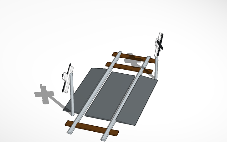 3D design Railroad crossing | Tinkercad