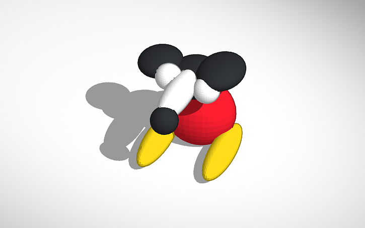 3D design mickey mouse | Tinkercad