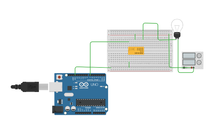 Circuit design Relay - Tinkercad