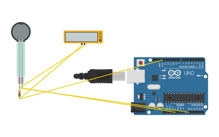 Circuit design 6310460222 Flex / Force Sensor | Tinkercad