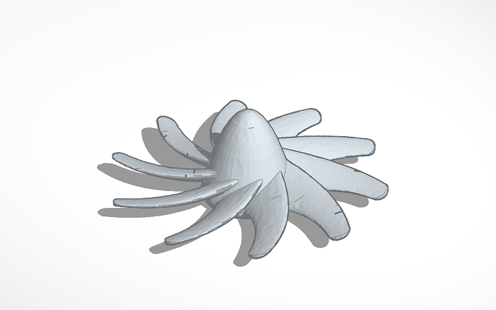 3D design 10 Bladed Twisted Propeller - Tinkercad