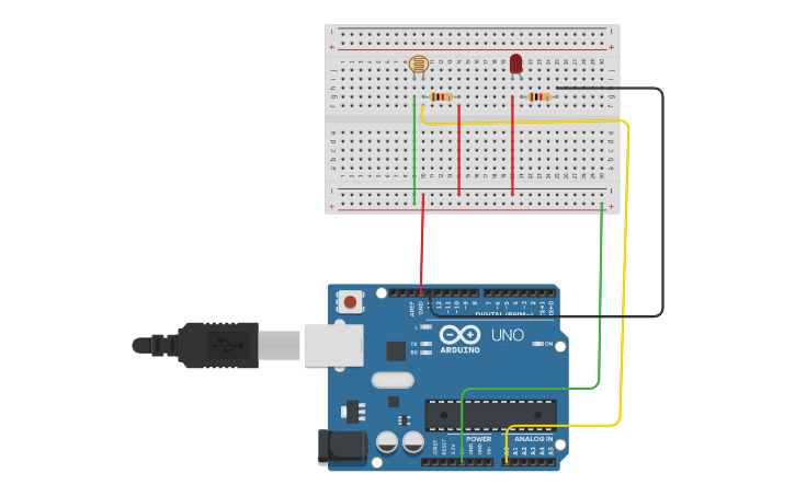 Circuit design 36_A_Dheeraj_Photo resistor - Tinkercad