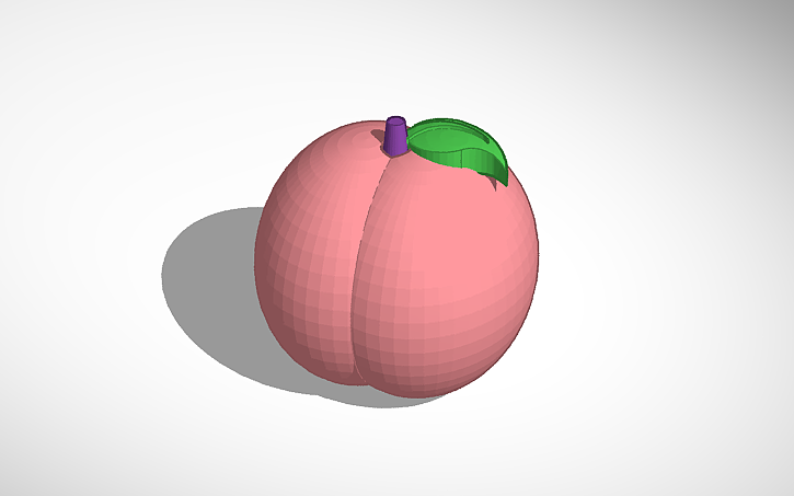 3D design Peach - Tinkercad