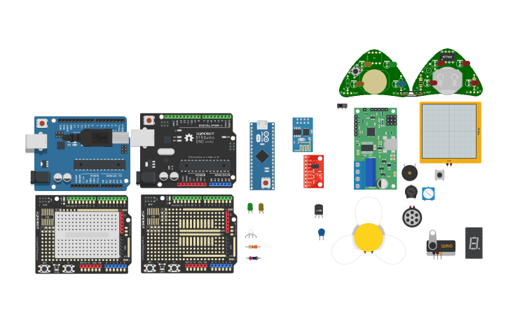 Circuit design TINKERCAD = OLD COMPONENTS | Tinkercad