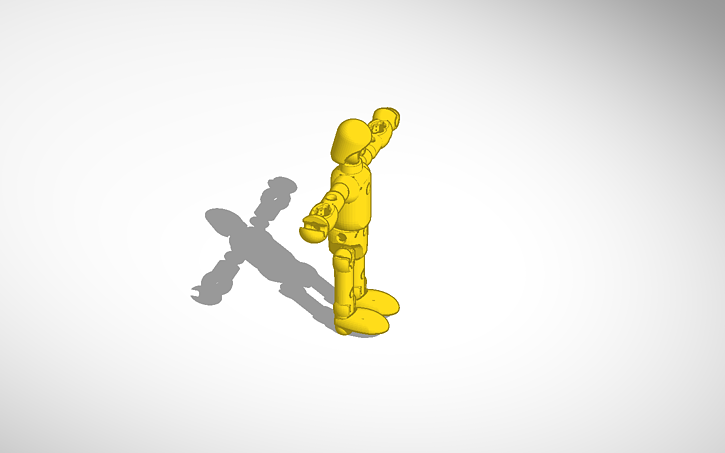 3D design human made of body parts - Tinkercad