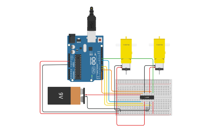 Circuit design DC MOTOR CONTROL - Tinkercad