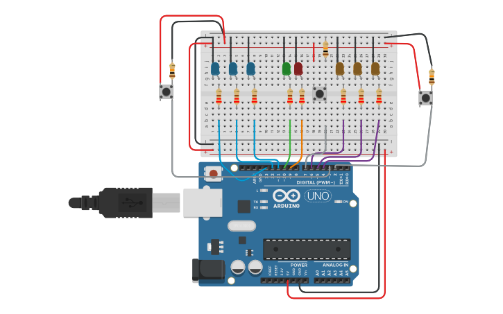 Circuit Design Ping Pung Tinkercad