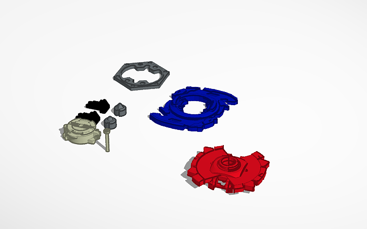 3D design Beyblade plastic gen "Engine gear" Ice Dragoon Industrial ...