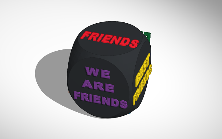 3D design friends dice | Tinkercad
