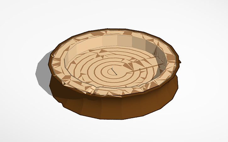 3D design isopod log feeding dish - Tinkercad