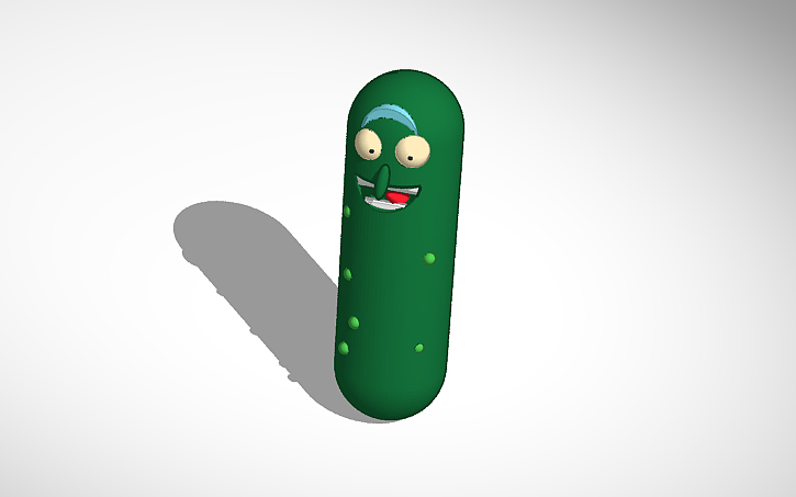 3D design Pickle Rick - Tinkercad