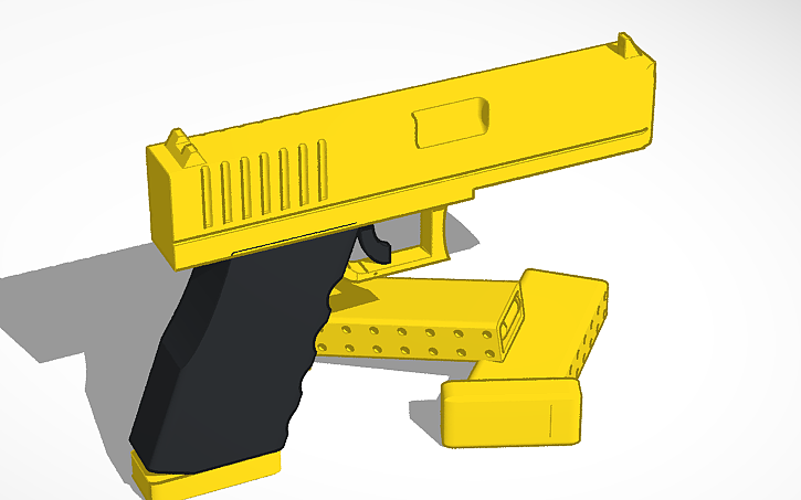 3D design Gold Glock | Tinkercad