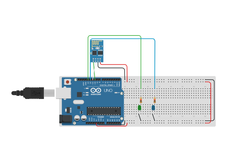 Circuit design Esquema con Bluetooth - Tinkercad