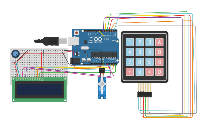 Circuit Design Password Lock Tinkercad