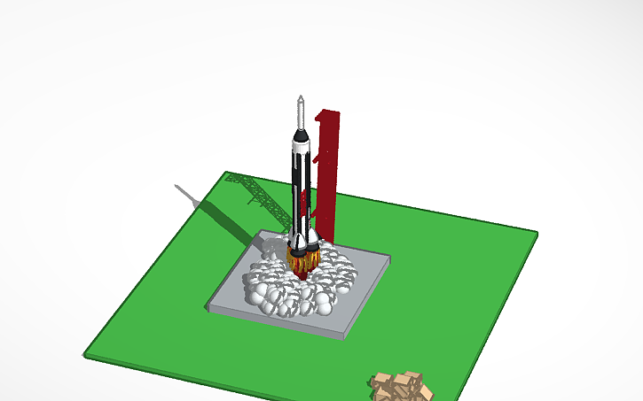 3D design rocket launch - Tinkercad