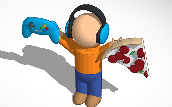 3D design gamer Boy - Tinkercad