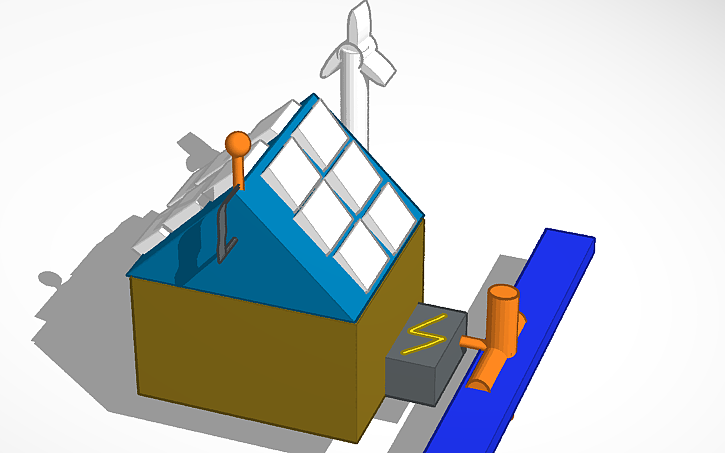 3D design Sustainable House - Tinkercad