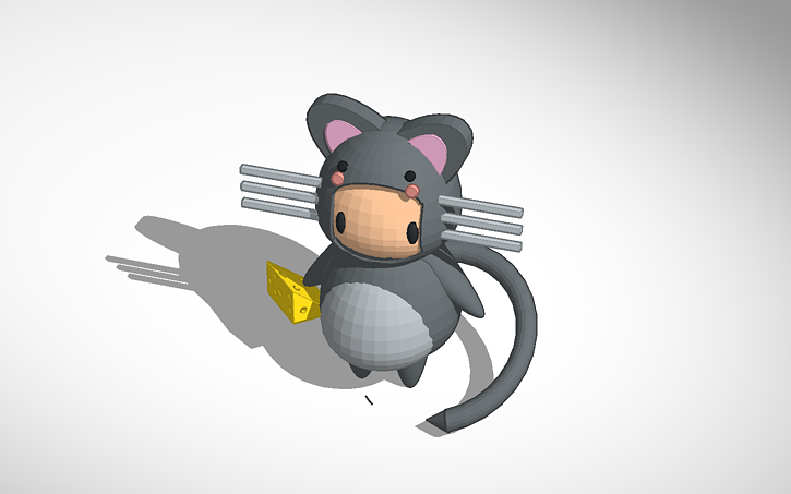 3D design Mouse Chibi - Tinkercad