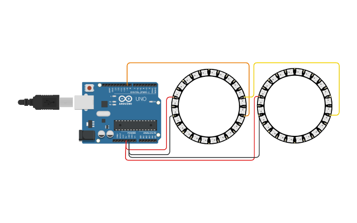 Circuit design RGB-LED Ring Lampe - Tinkercad