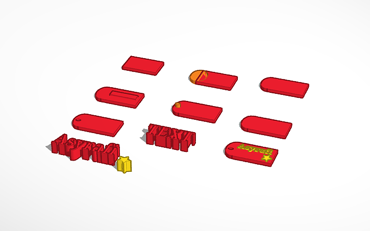 3D design Key Chain - Tinkercad