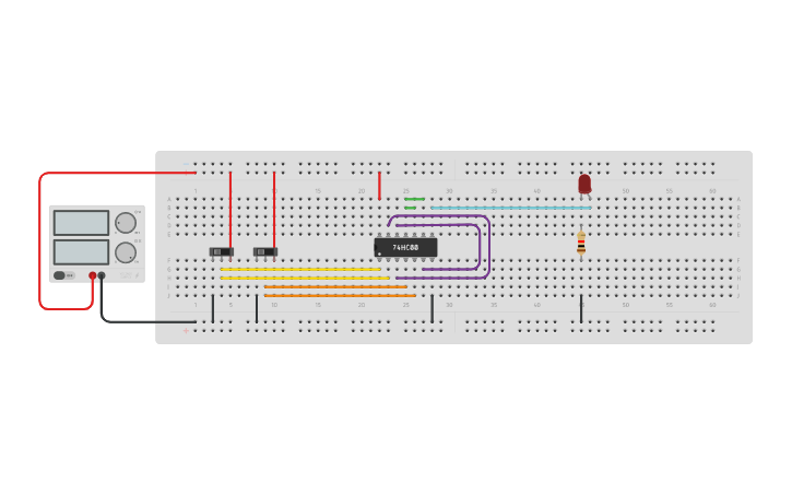 Circuit design NOR USING NAND GATE - Tinkercad