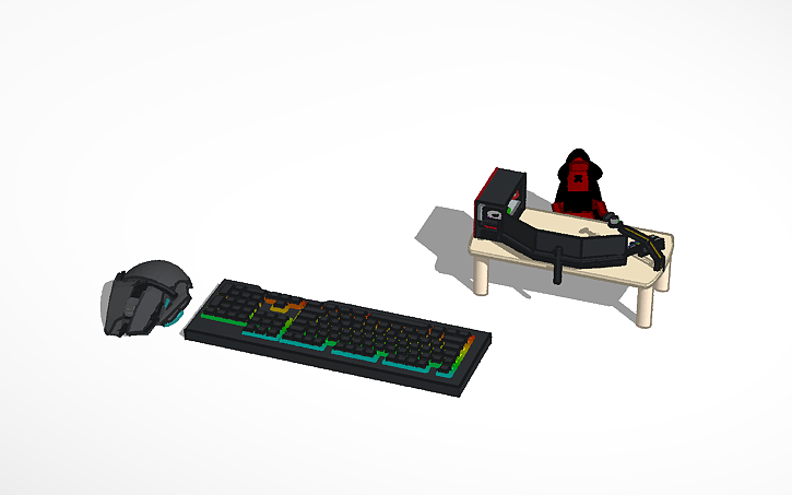 3D design gaming set up - Tinkercad