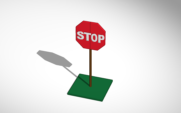 3D design Stop Sign - Tinkercad