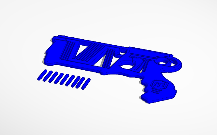 3D design rowdens nerf gun - Tinkercad