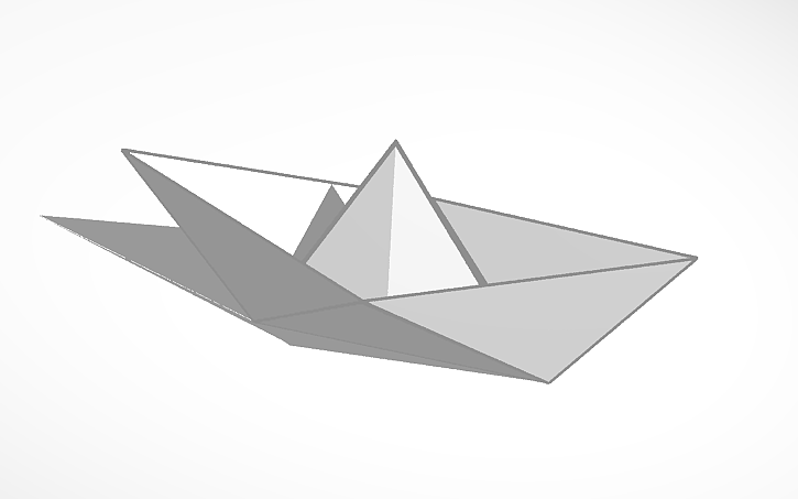 3D design Paper Boat - Tinkercad