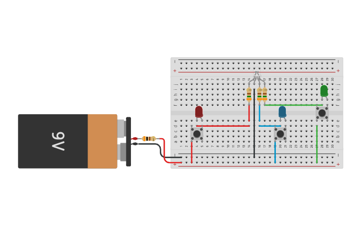 Circuit Design Circuit With Rgb Led Leds And Pushbutton On Breadboard
