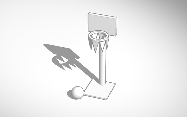 3D design Basketball Hoop - Tinkercad