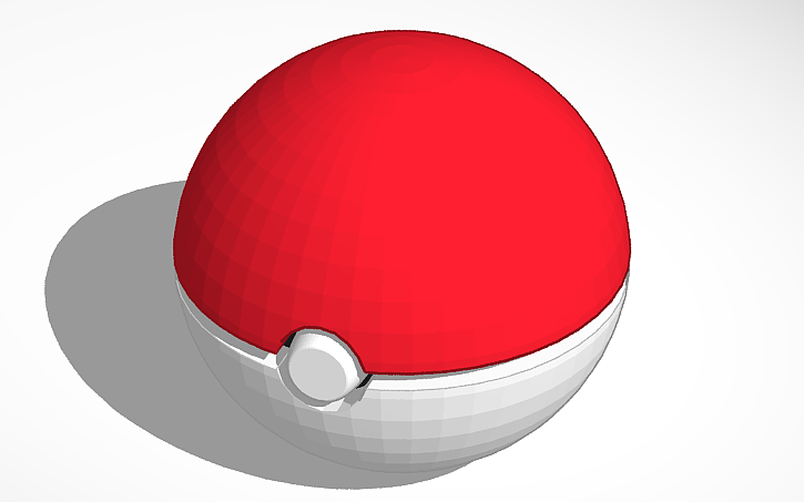 3D design Pokeball Ian Barrios 10°B | Tinkercad